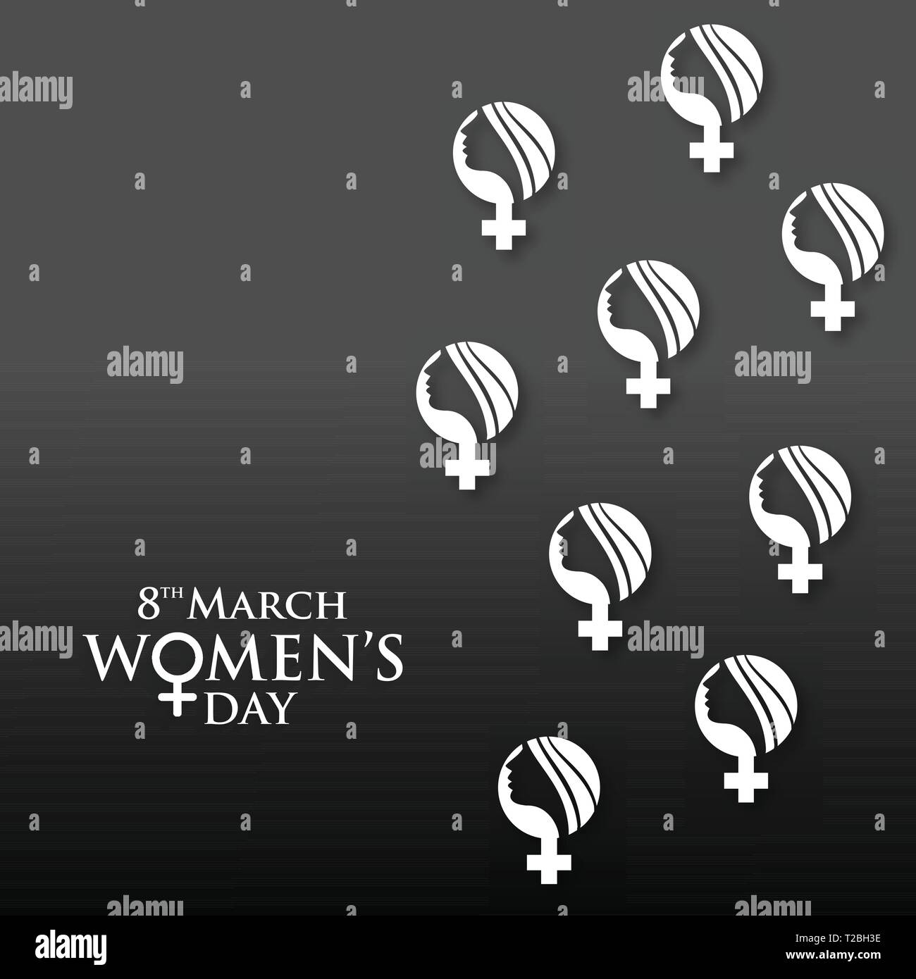 8 March logo vector design with international women's day background ...