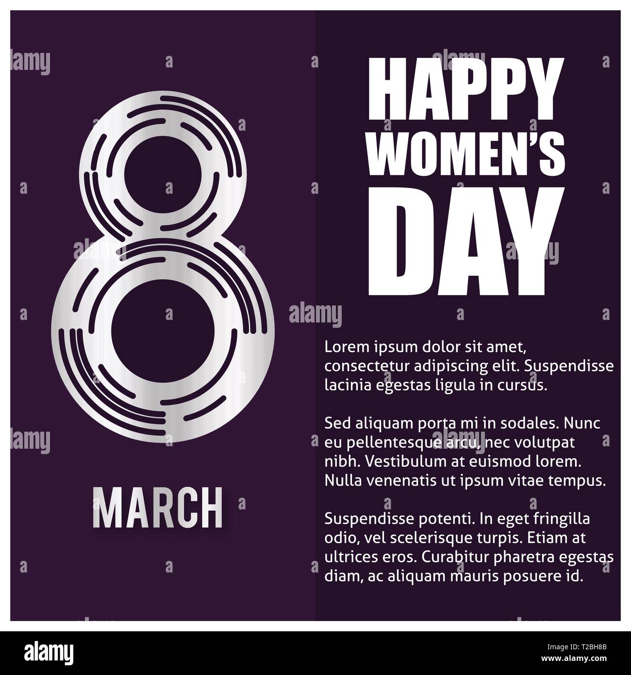 8 March logo vector design with international women's day background ...