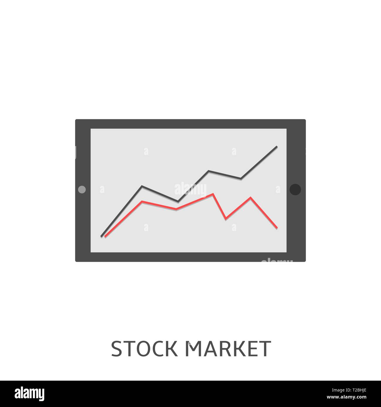 Line graph on laptop Stock Vector Images - Alamy