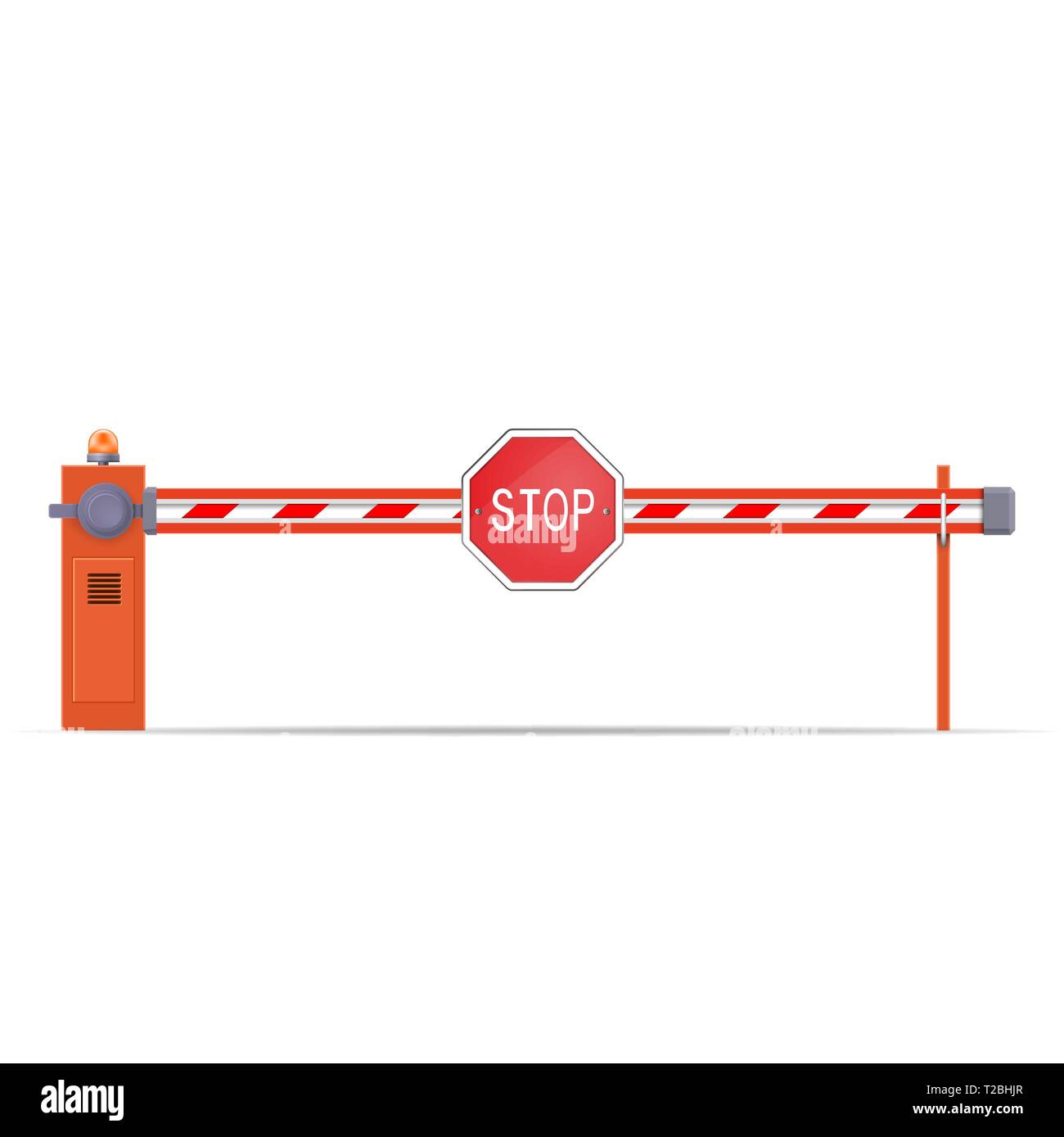 Stop road entrance building Stock Vector Images - Alamy