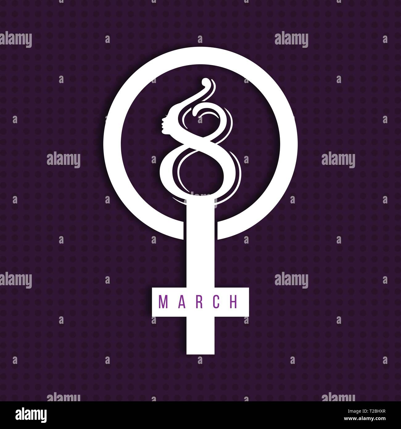 8 March logo vector design with international women's day background ...
