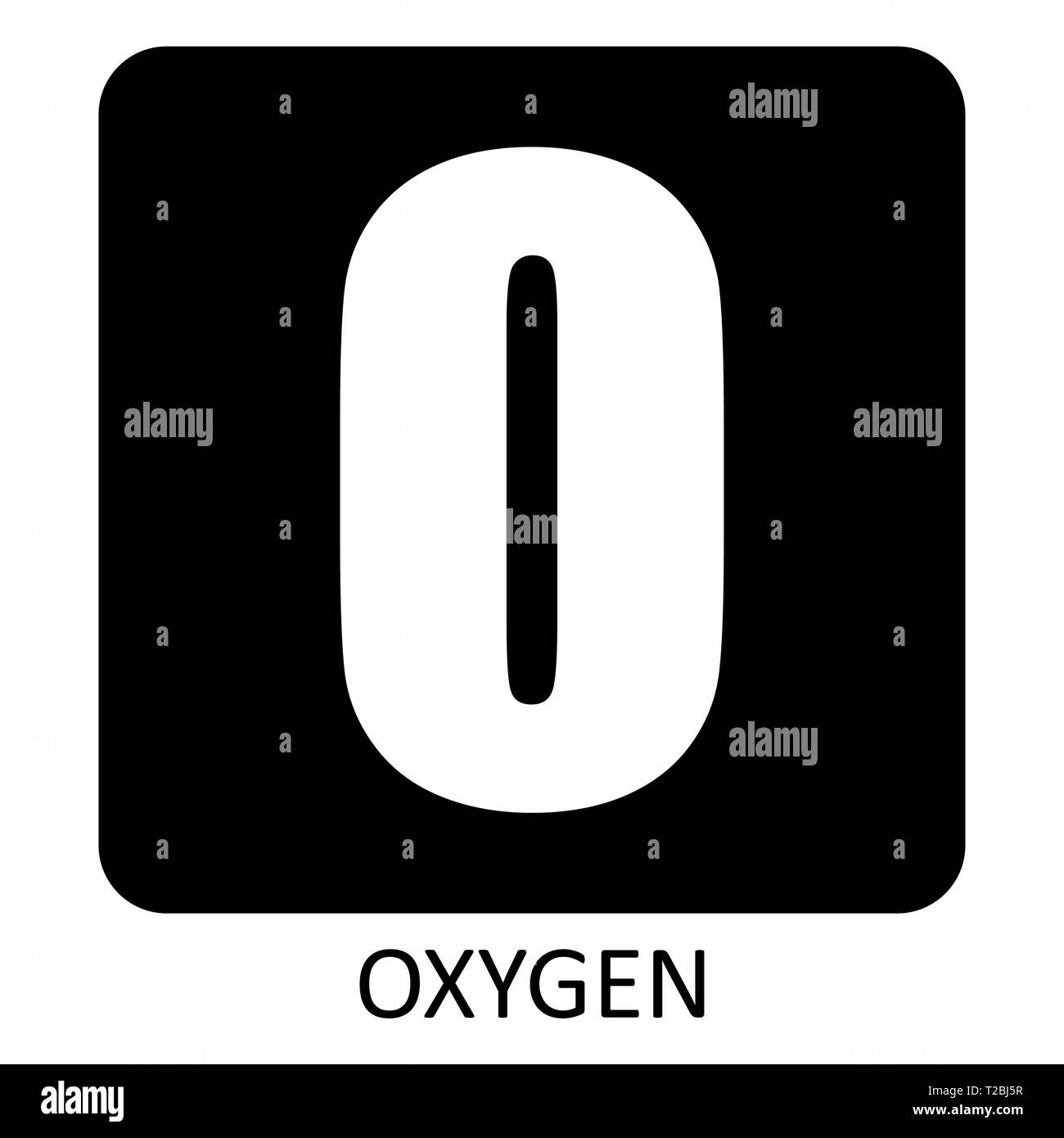 Oxygen symbol illustration Stock Vector Image & Art - Alamy