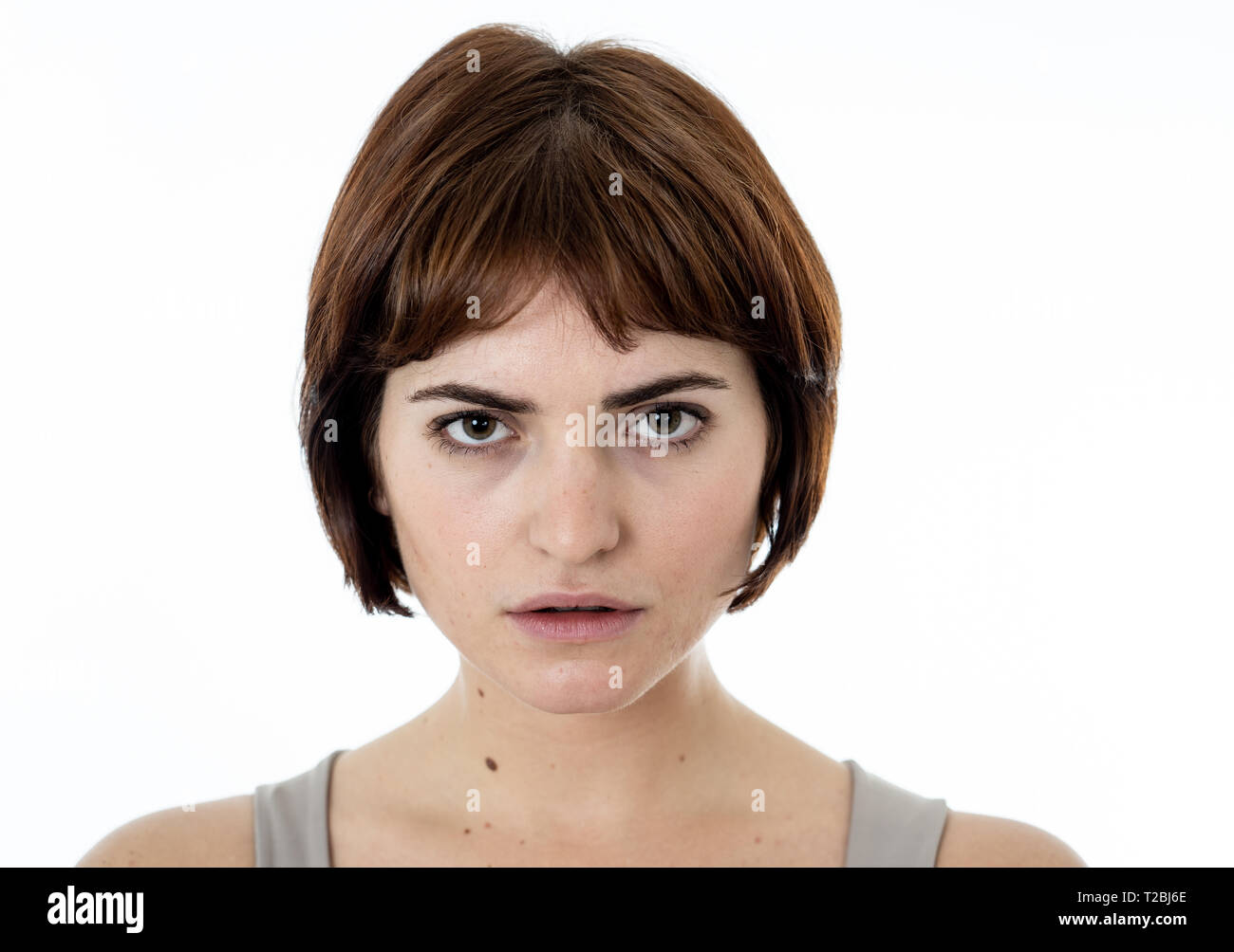 Severe looking woman hi-res stock photography and images - Alamy