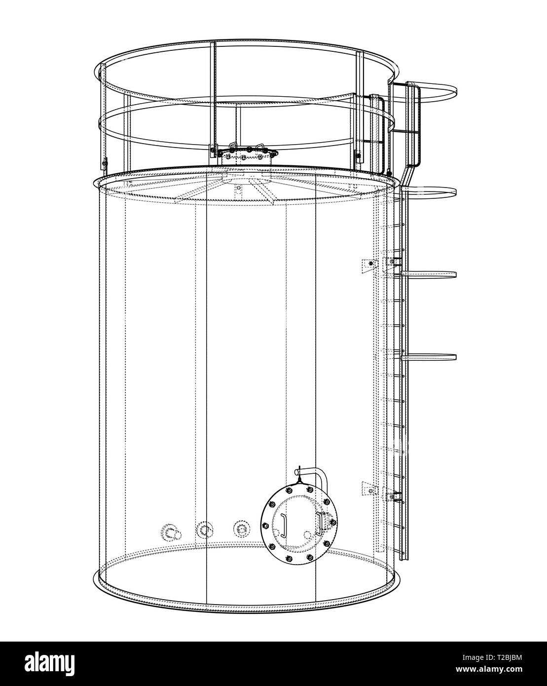 Oil storage tank Cut Out Stock Images & Pictures - Alamy