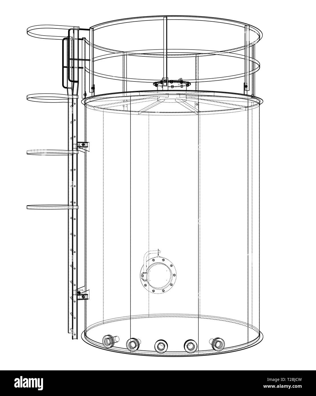 Oil storage tank Cut Out Stock Images & Pictures - Alamy