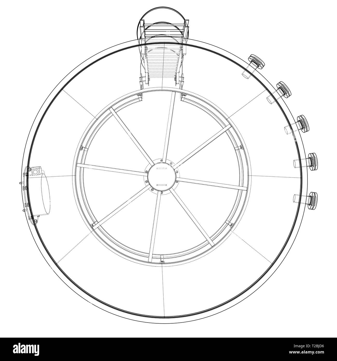 Oil tank outline. Vector rendering of 3d Stock Vector Image & Art - Alamy
