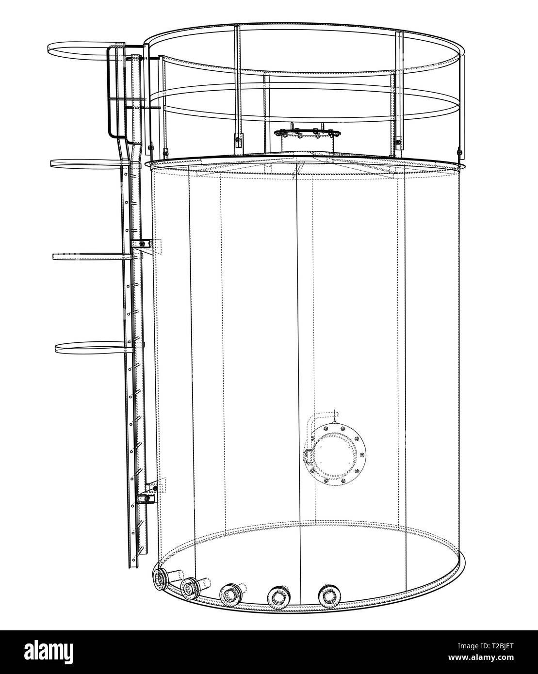 Oil storage tank Cut Out Stock Images & Pictures - Alamy