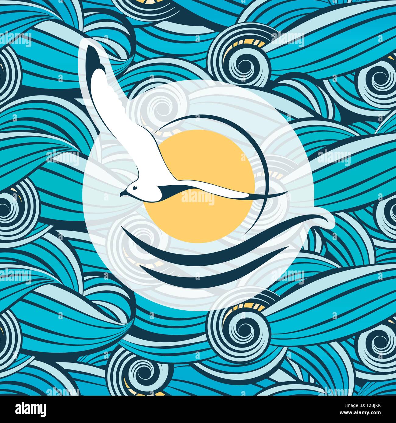 Abstract black flying waves Stock Vector Images - Alamy