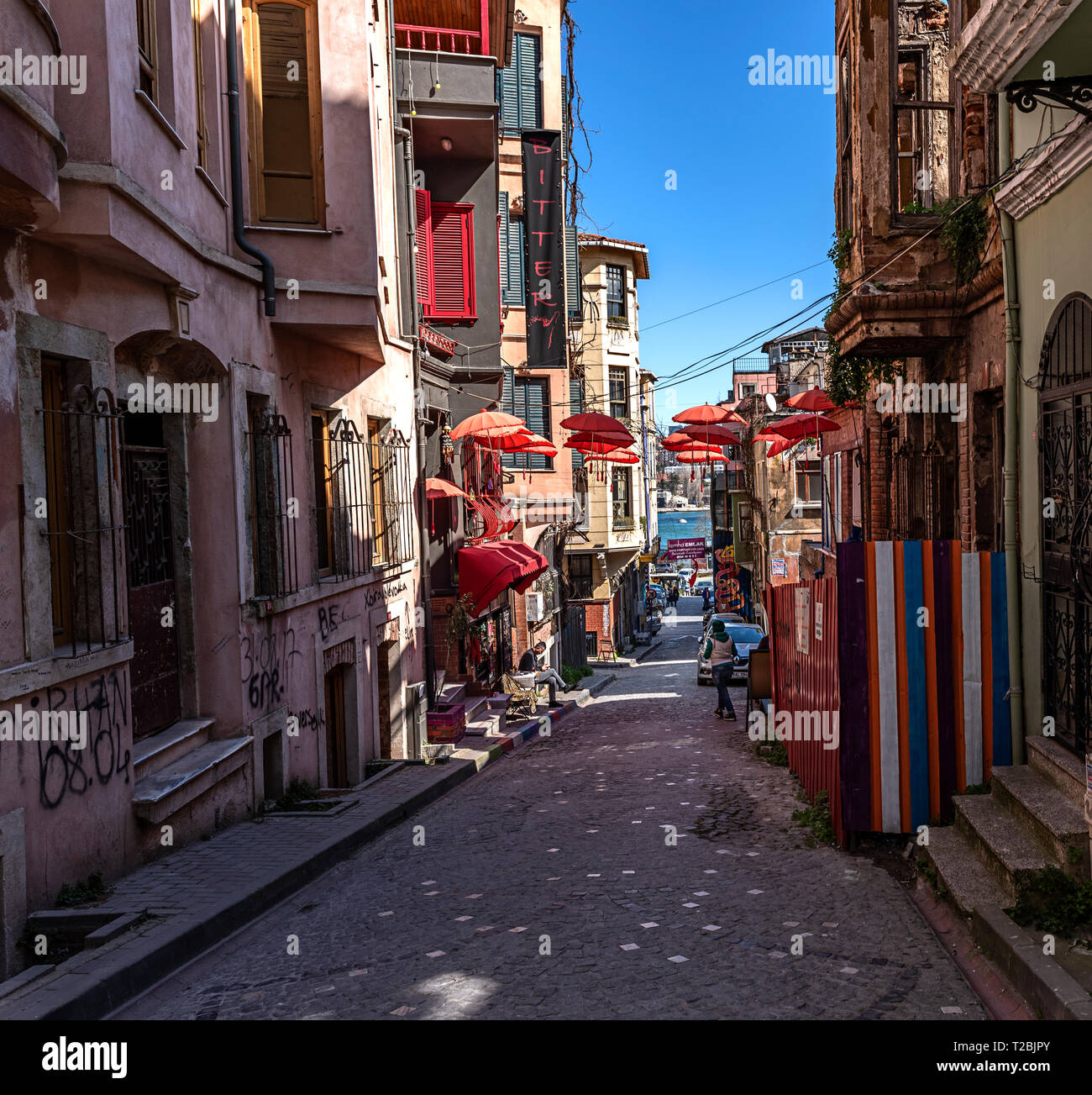 Historic streets of Balat,istanbul,Turkey Stock Photo - Alamy