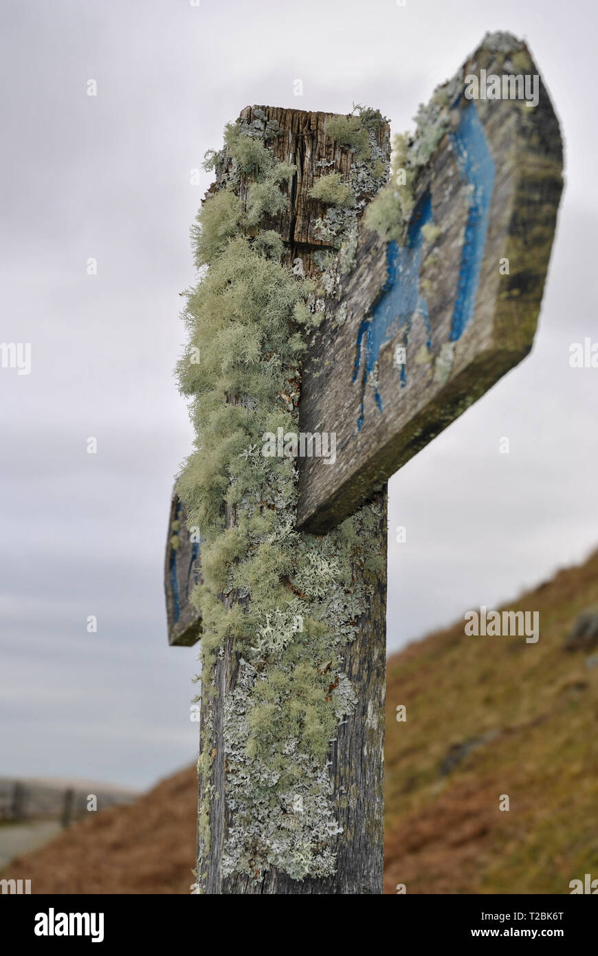 Blue bridleway sign hi-res stock photography and images - Alamy