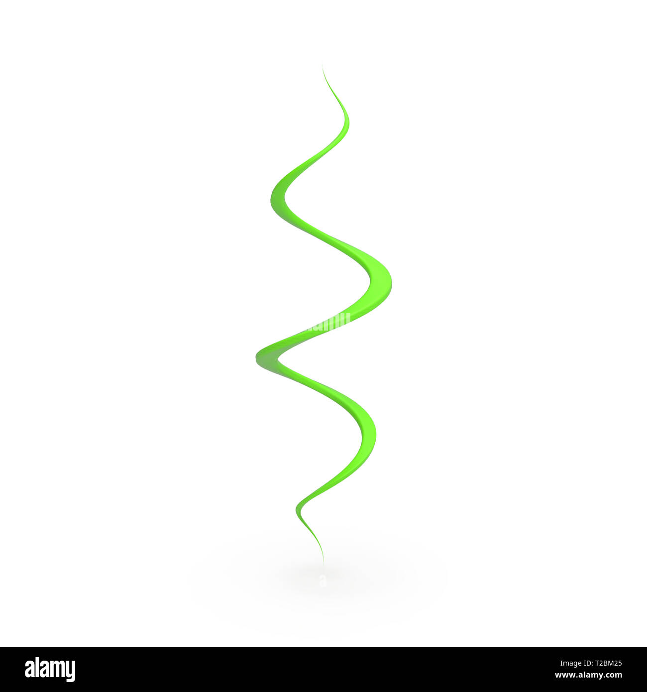 The 3d rendering of green spiral 3d line Stock Photo - Alamy