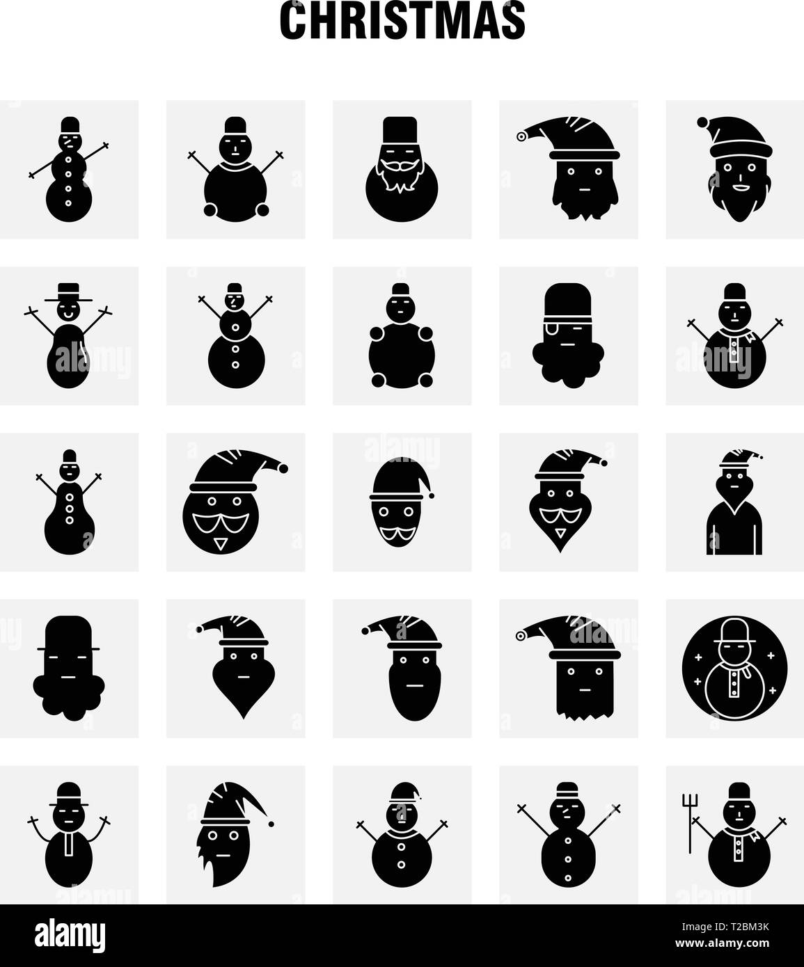 Christmas Solid Glyph Icons Set For Infographics, Mobile UX/UI Kit And ...