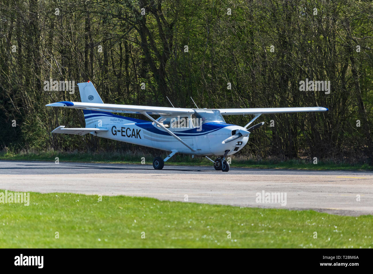 Single Engined Cessna Light Aircraft Used for Pilot Training Stock ...