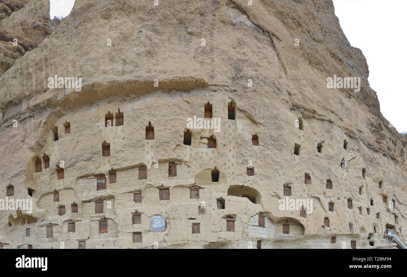Taskale granaries are natural food storages in Taskale town of Karaman ...