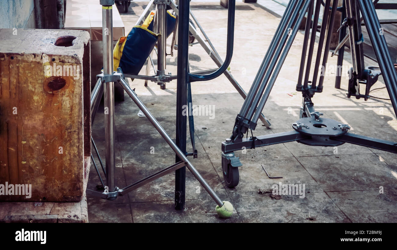 Filming set background Stock Photo - Alamy