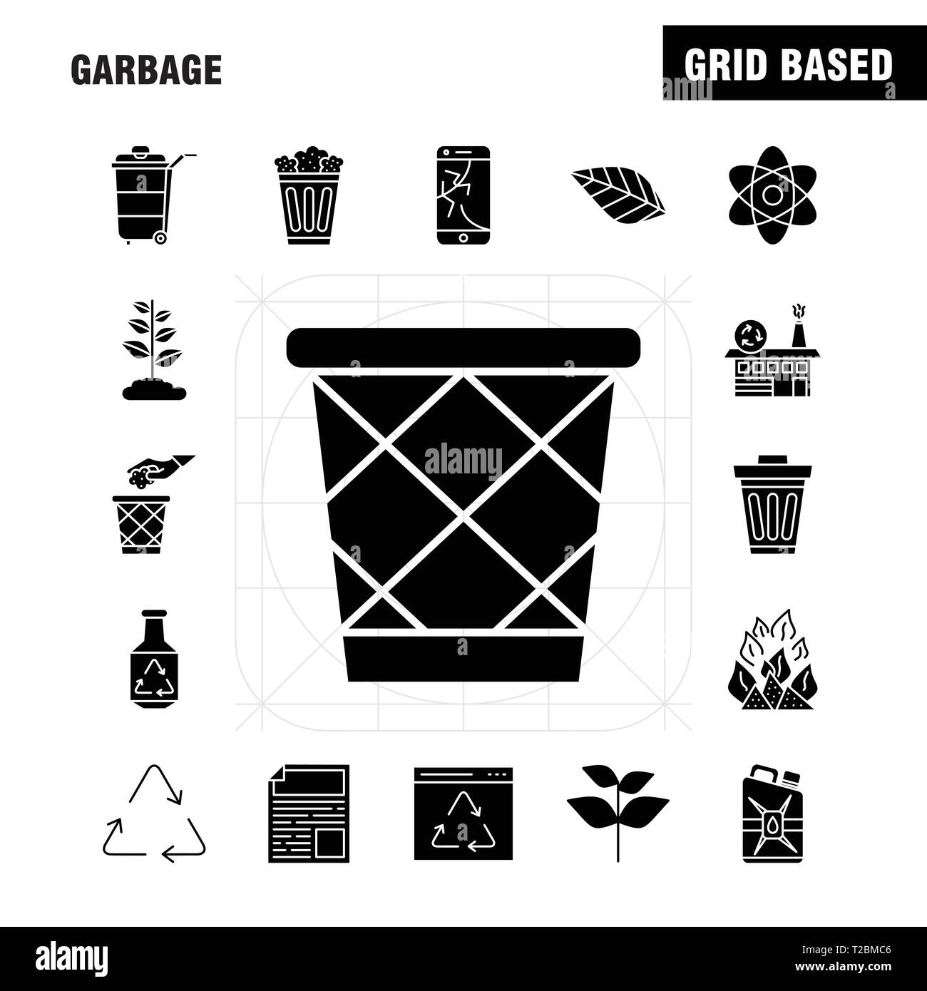 Garbage Solid Glyph Icon for Web, Print and Mobile UX/UI Kit. Such as ...