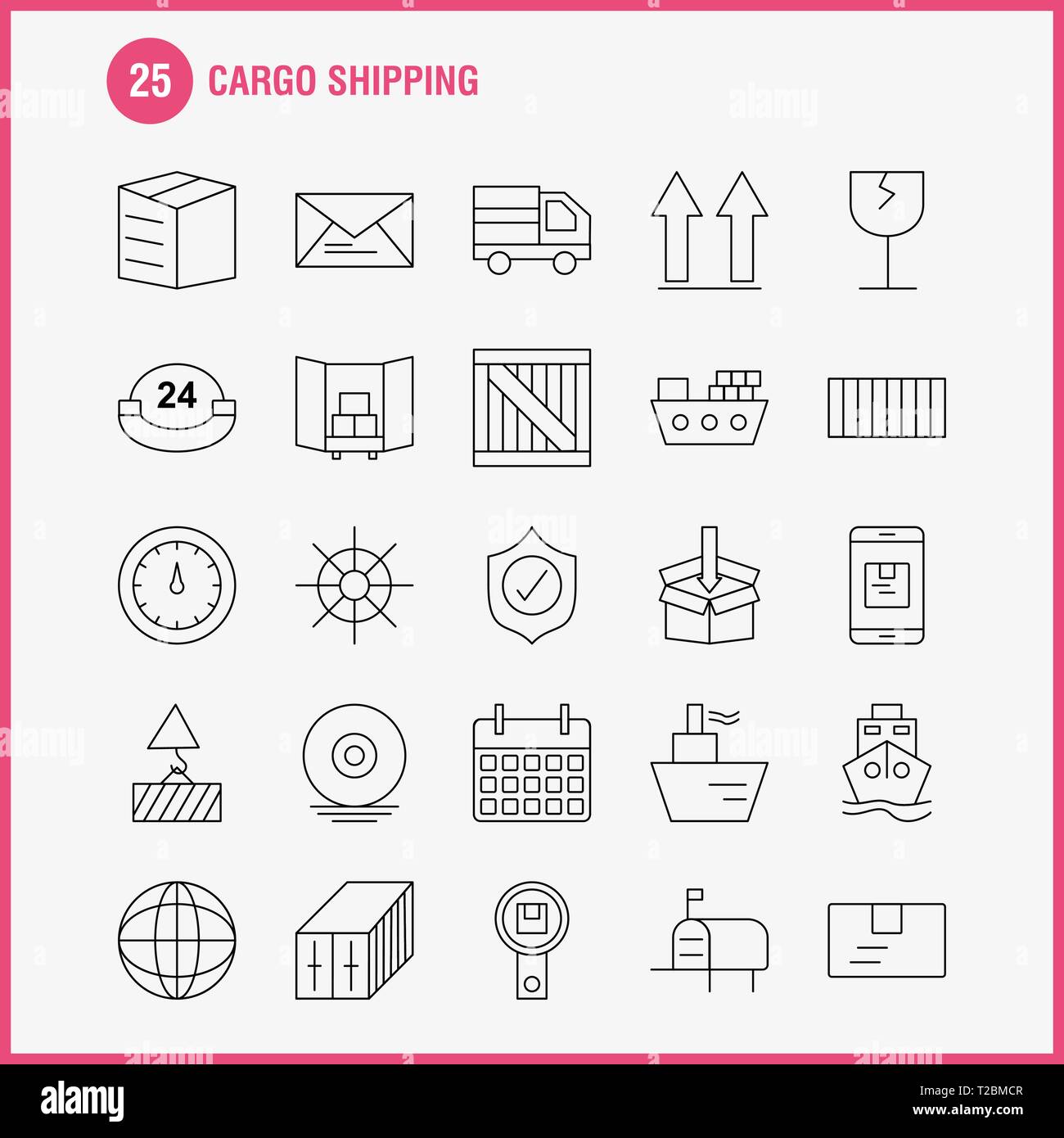 Cargo Shipping Line Icon for Web, Print and Mobile UX/UI Kit. Such as ...