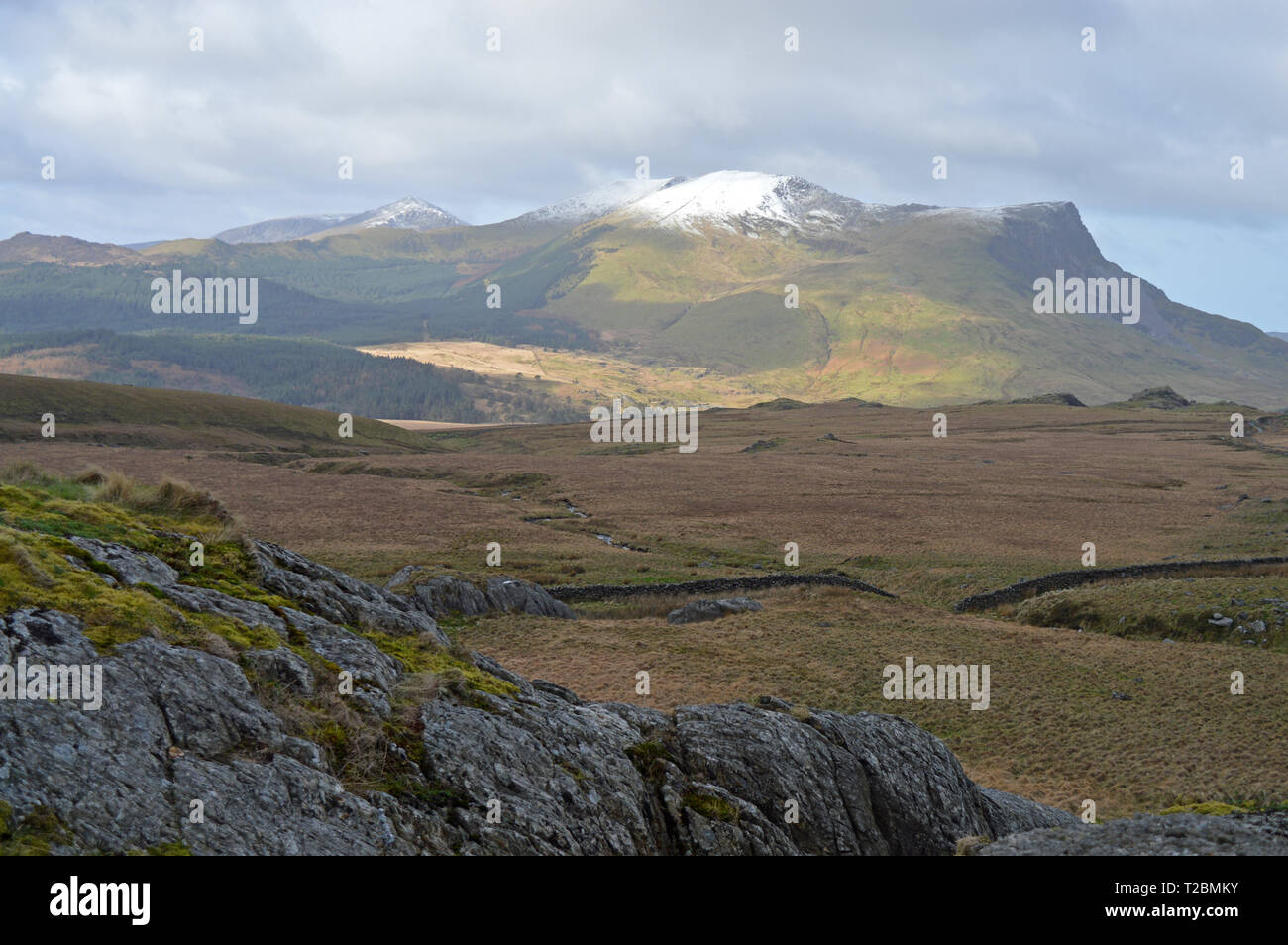 Nantlle Ridge viewed from deviated trail off the Rhyd Ddu path ...