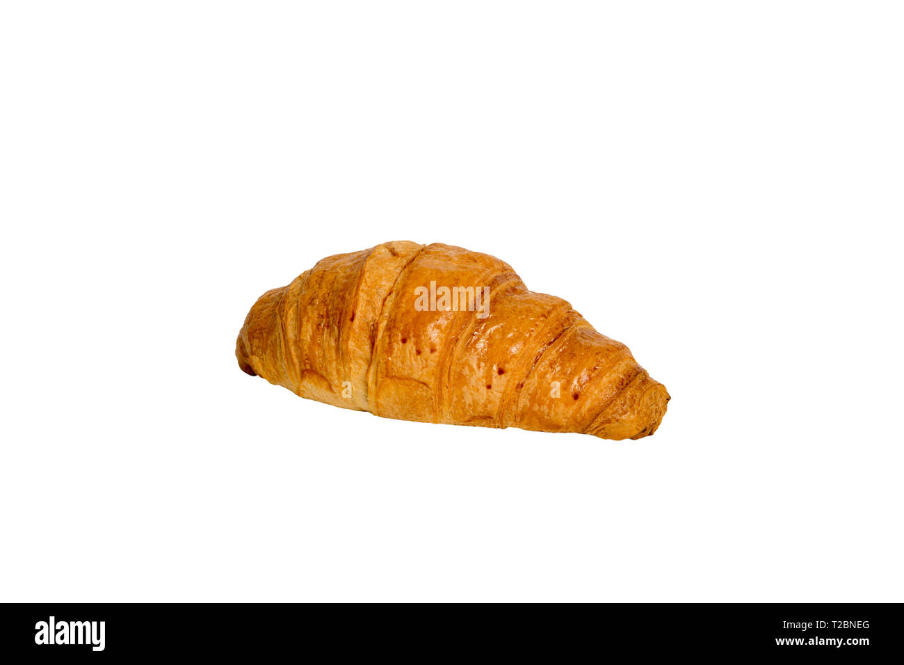 One cheese croissant isolated on white background, no shadow Stock ...