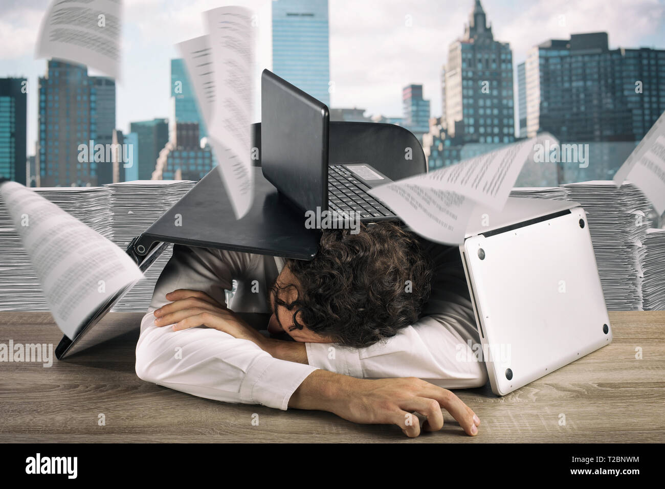 Buried in paperwork hi-res stock photography and images - Alamy