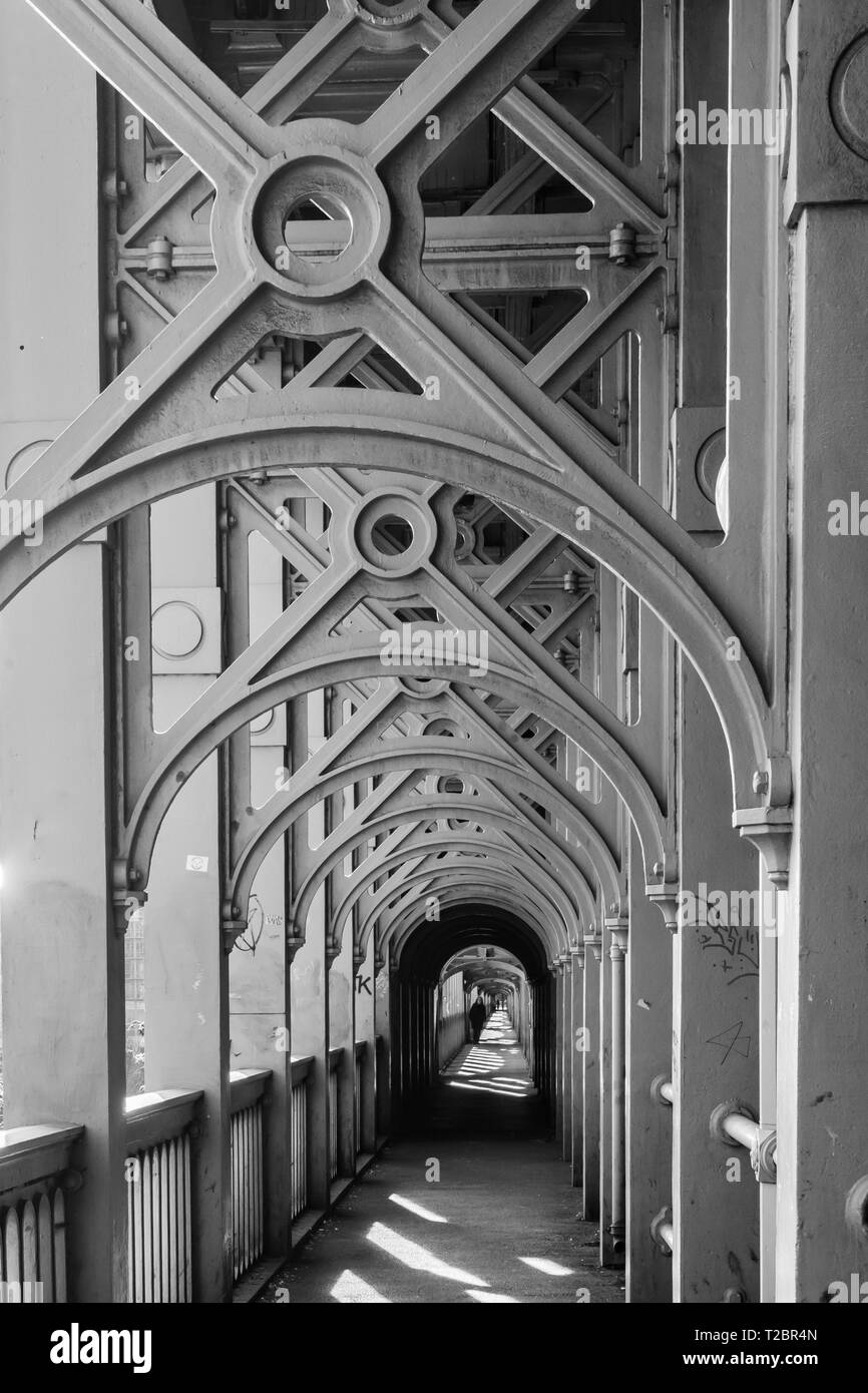 Pedestrian Walkway on High Level Bridge, Newcastle Stock Photo - Alamy