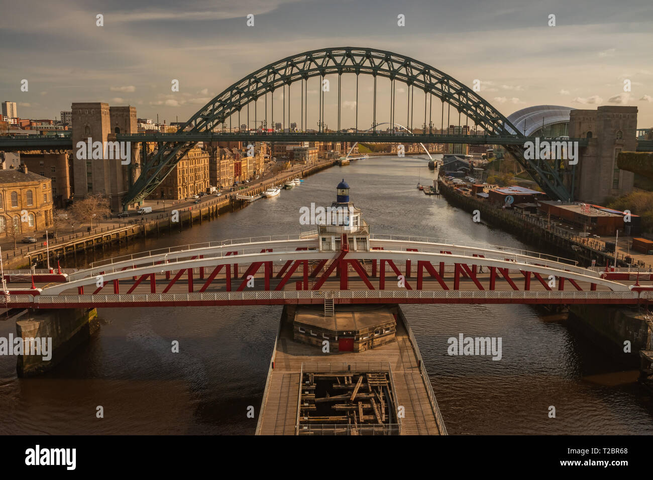 View of Newcastle Quayside and Tyne Bridge Stock Photo - Alamy