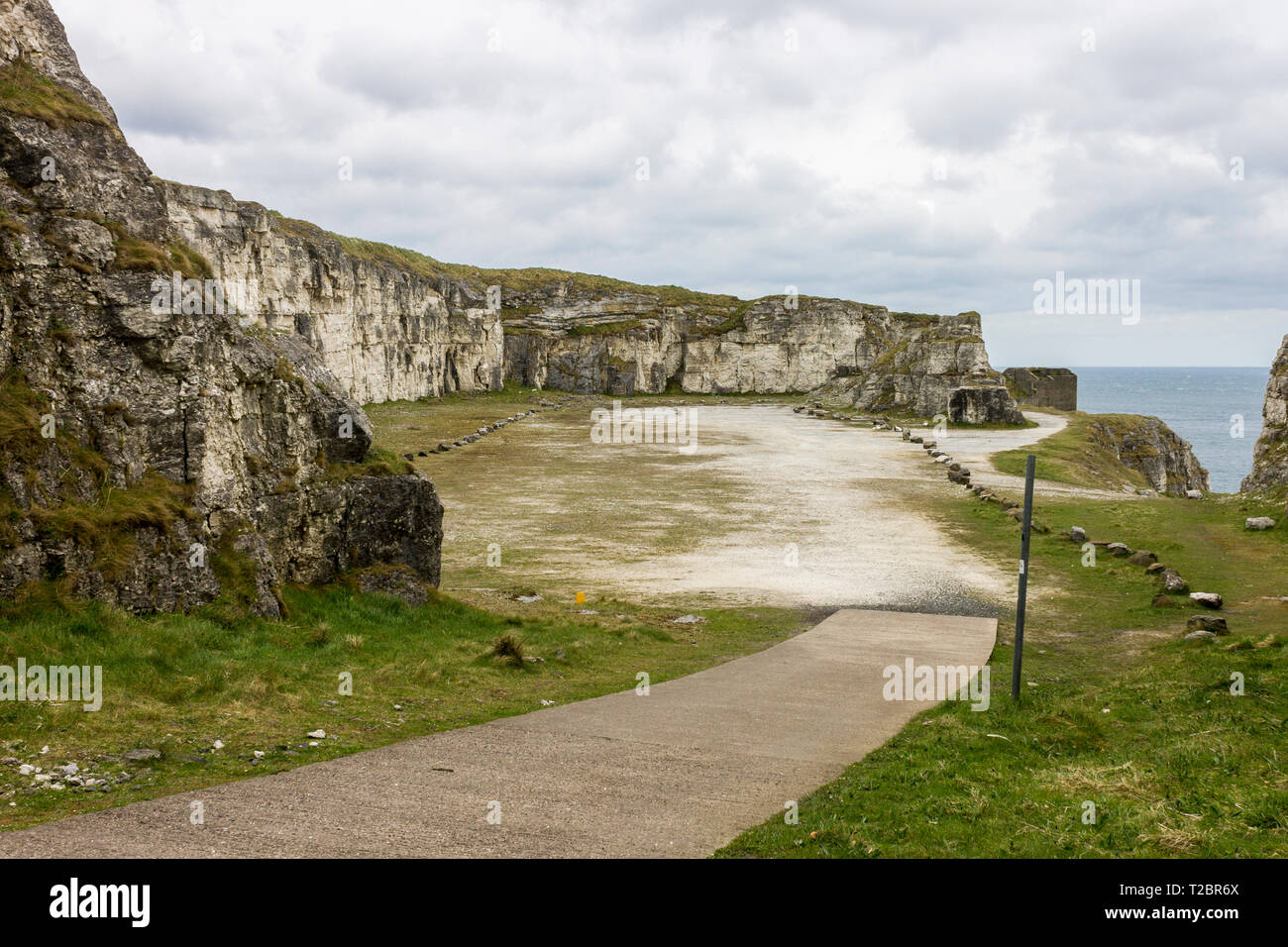 Ballintoy, Northern Ireland. The Larry Bane Quarry, a famous filming ...