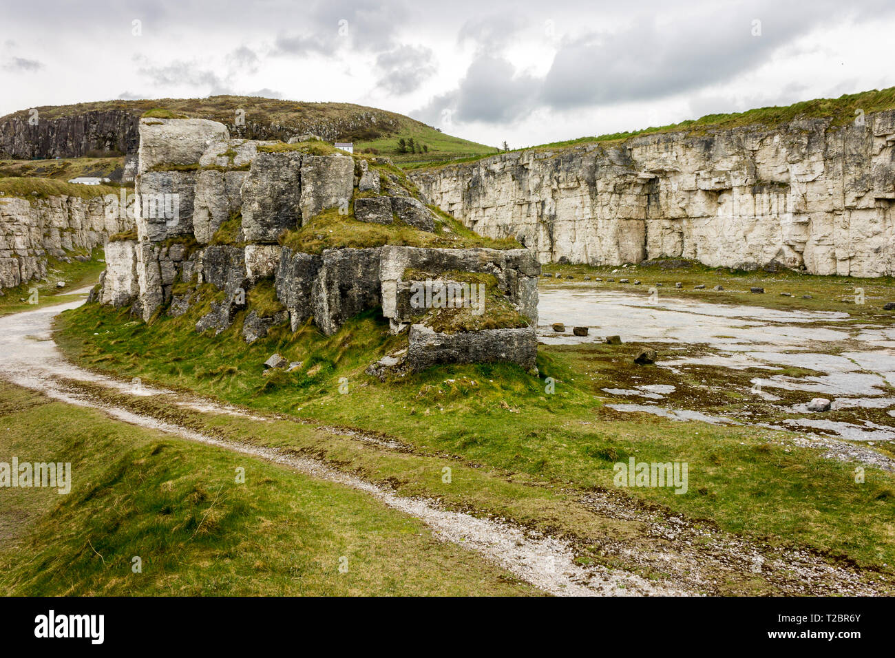Ballintoy, Northern Ireland. The Larry Bane Quarry, a famous filming ...
