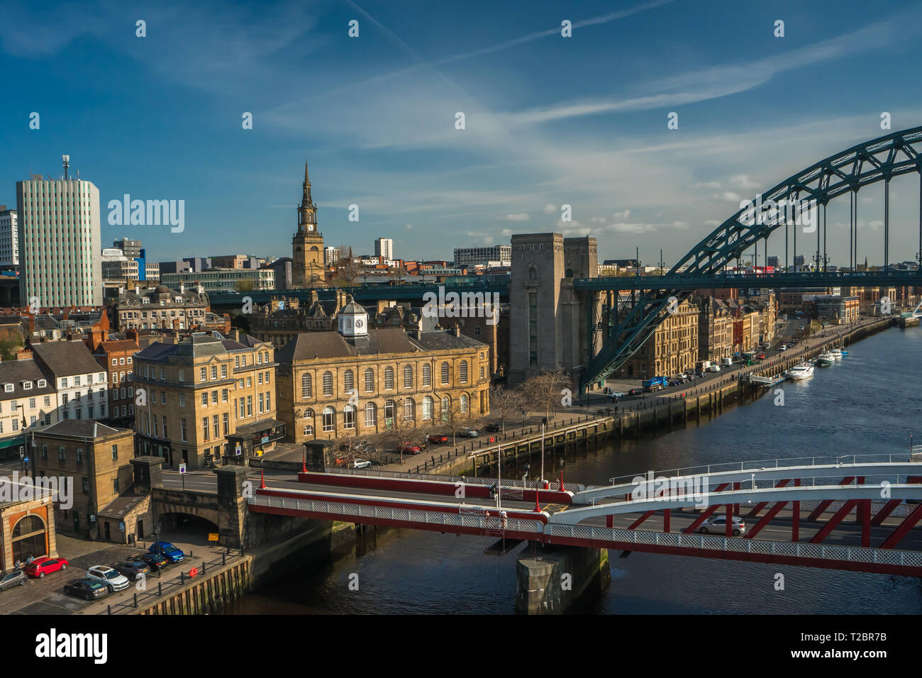 View of Newcastle Quayside and Tyne Bridge Stock Photo - Alamy