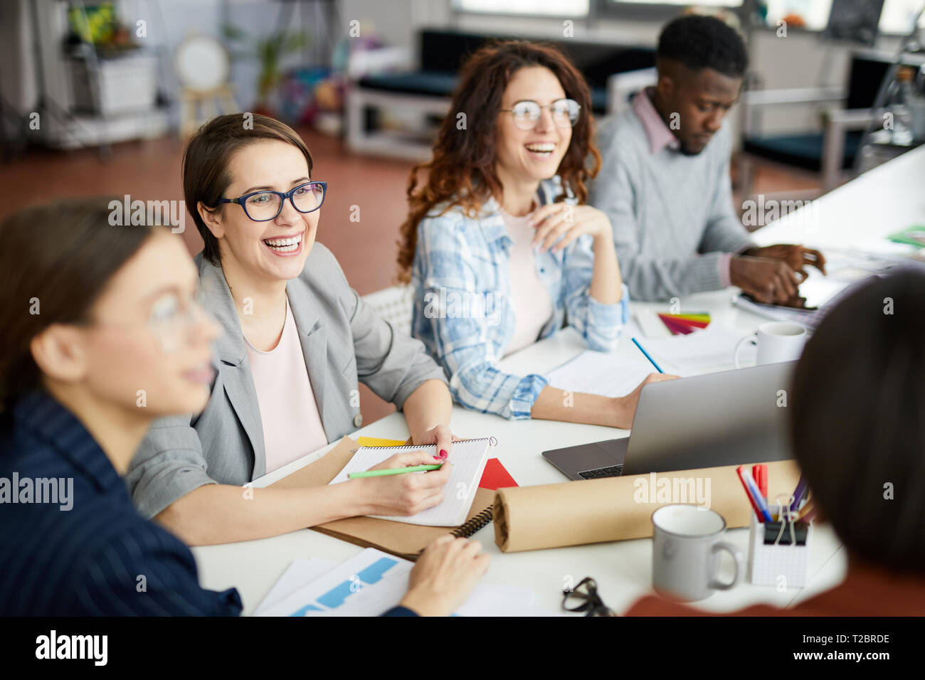 Design agency laughing hi-res stock photography and images - Alamy