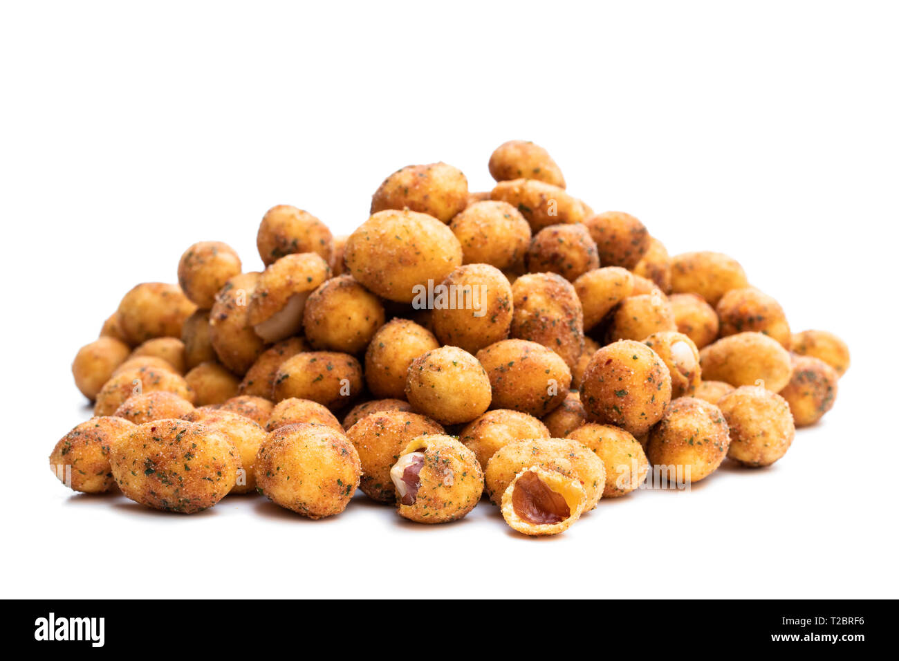 Crispy chilli peanuts snacks isolated on white Stock Photo - Alamy