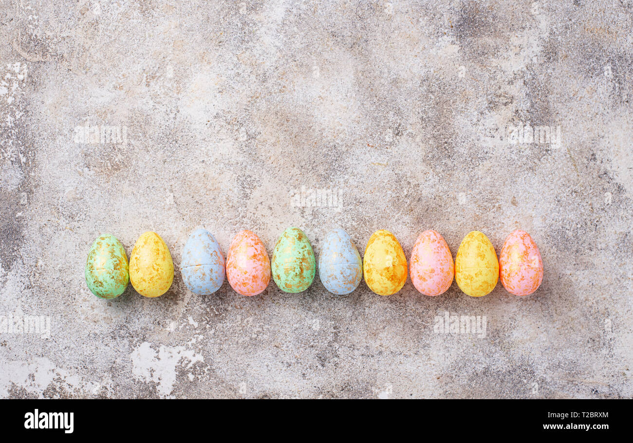 Easter background with decorative colorful eggs Stock Photo - Alamy