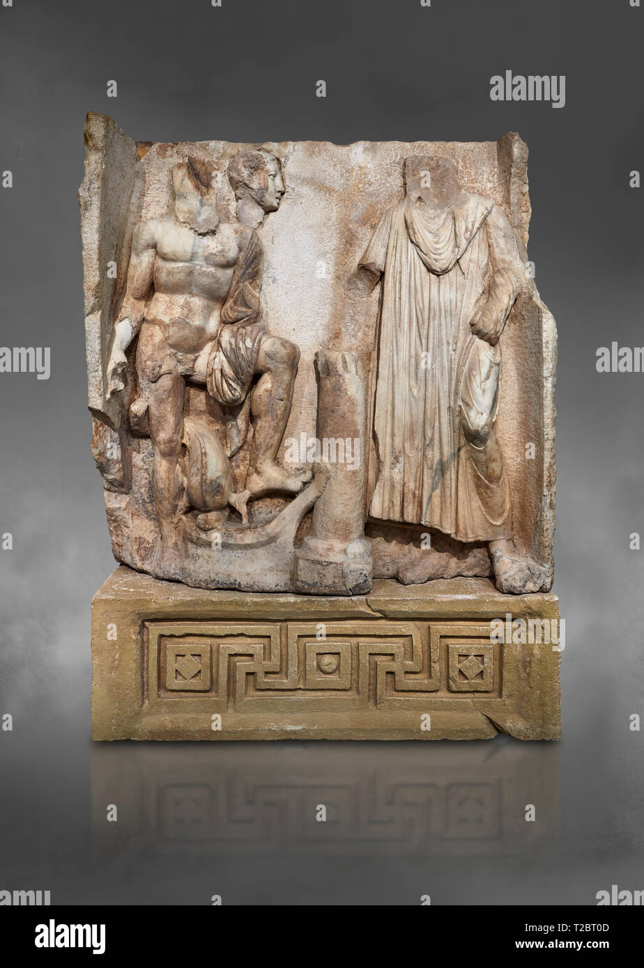 Roman Sebasteion relief sculpture of Aineas’ arrival in Italy ...