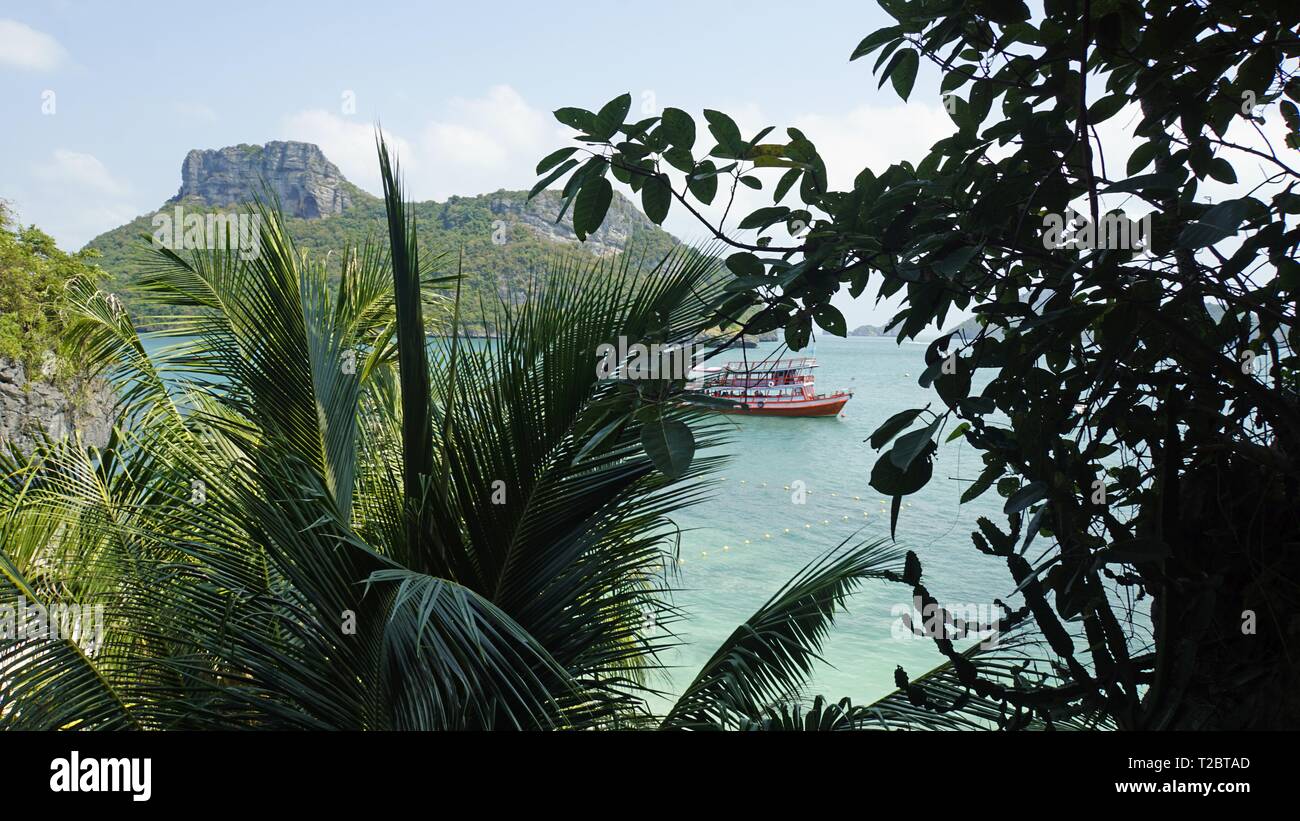 tropical beach on kok mae koh island in thailand Stock Photo - Alamy