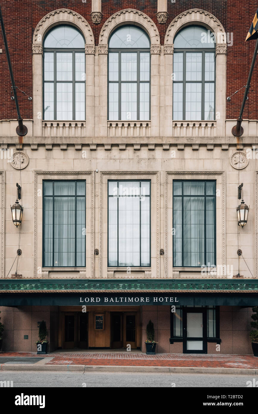 The Lord Baltimore Hotel, in Baltimore, Maryland Stock Photo - Alamy