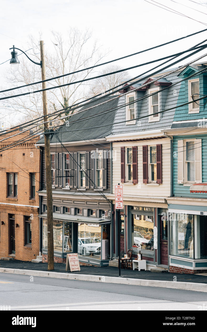 Main Street in downtown Old Ellicott City, Maryland Stock Photo - Alamy