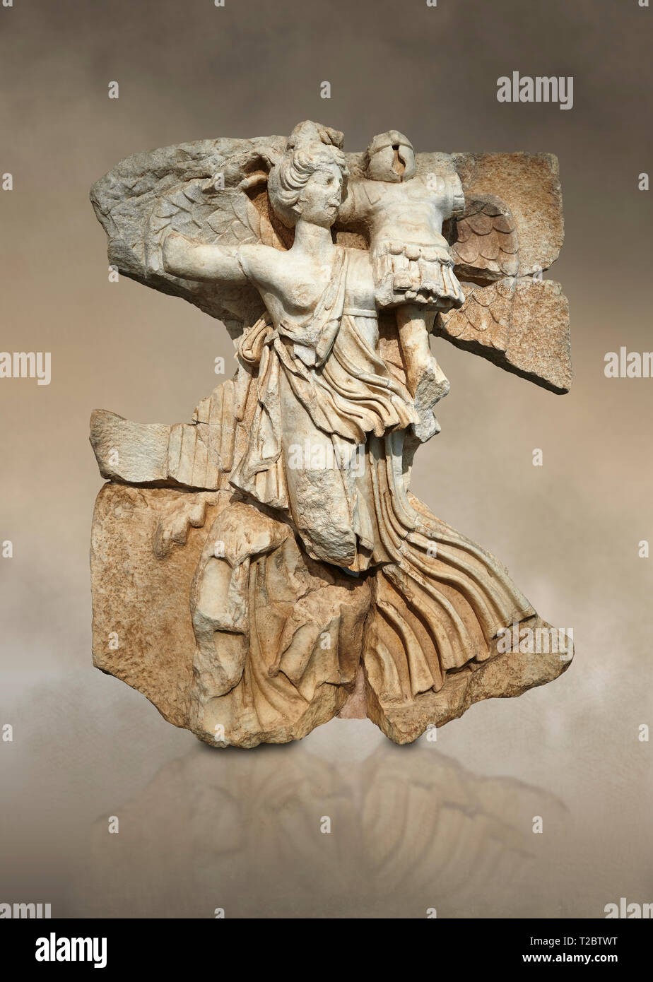 Roman Sebasteion relief sculpture of the goddess Victory, Aphrodisias ...