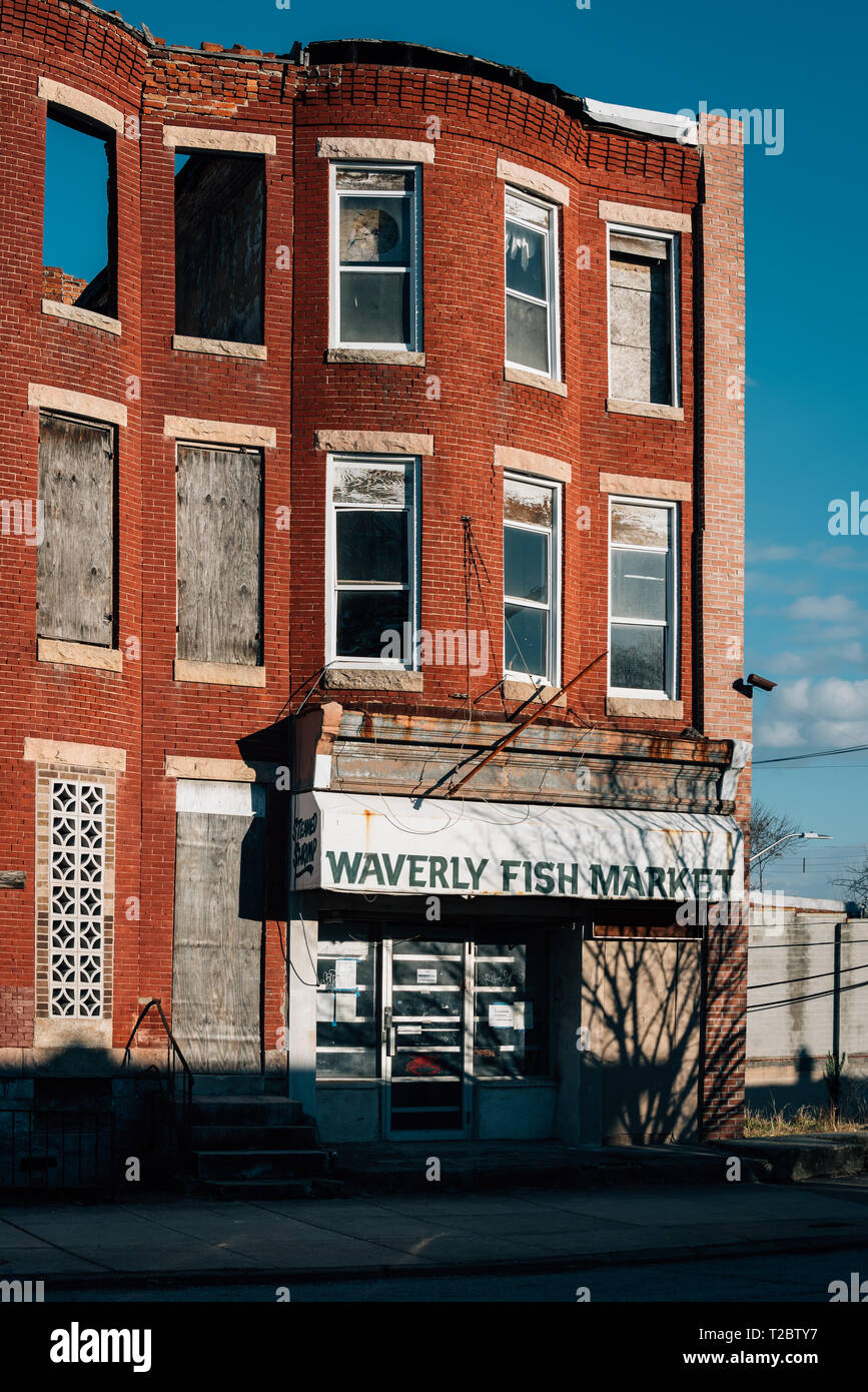 Waverly Fish Market, in Baltimore, Maryland Stock Photo - Alamy