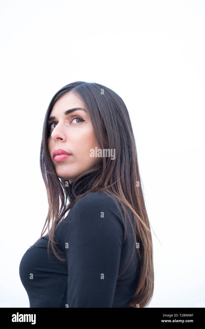 Woman 30s profile hi-res stock photography and images - Alamy