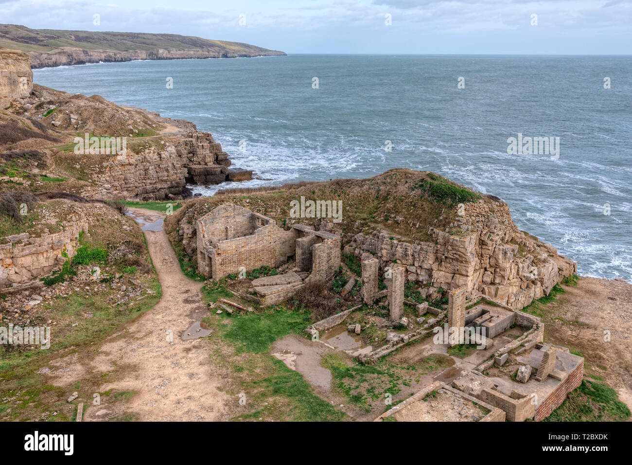 Winspit Quarry, Purbeck, Jurassic Coast, Dorset, England Stock Photo ...