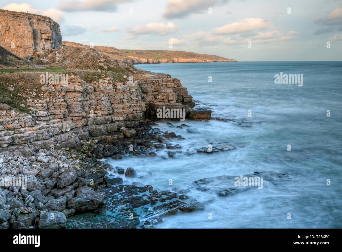 Winspit Quarry, Purbeck, Jurassic Coast, Dorset, England Stock Photo ...