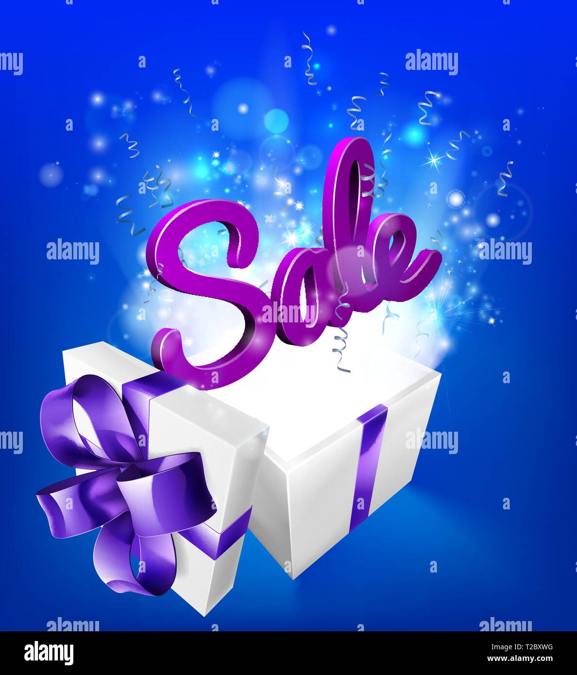 Blue fireworks streamers Stock Vector Images - Alamy