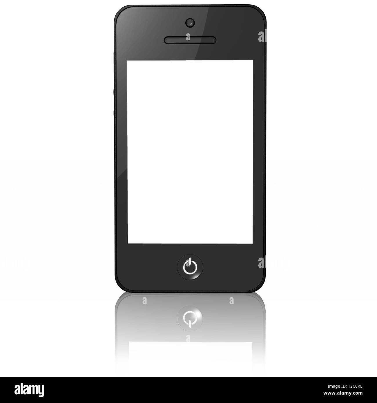 3D illustration. Smart phone with white interior for text input Stock ...
