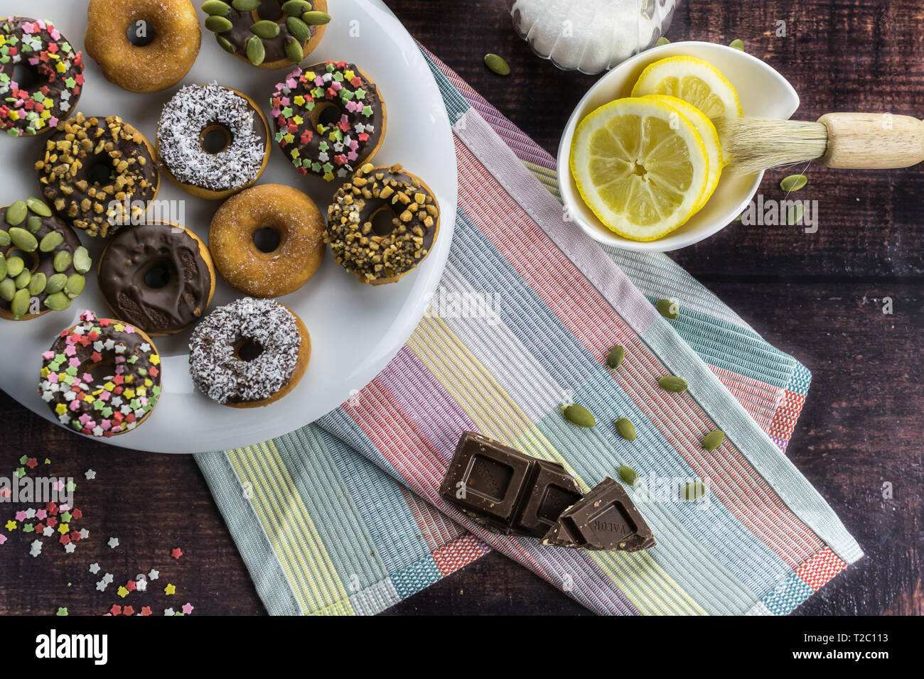Mini donuts hi-res stock photography and images - Alamy