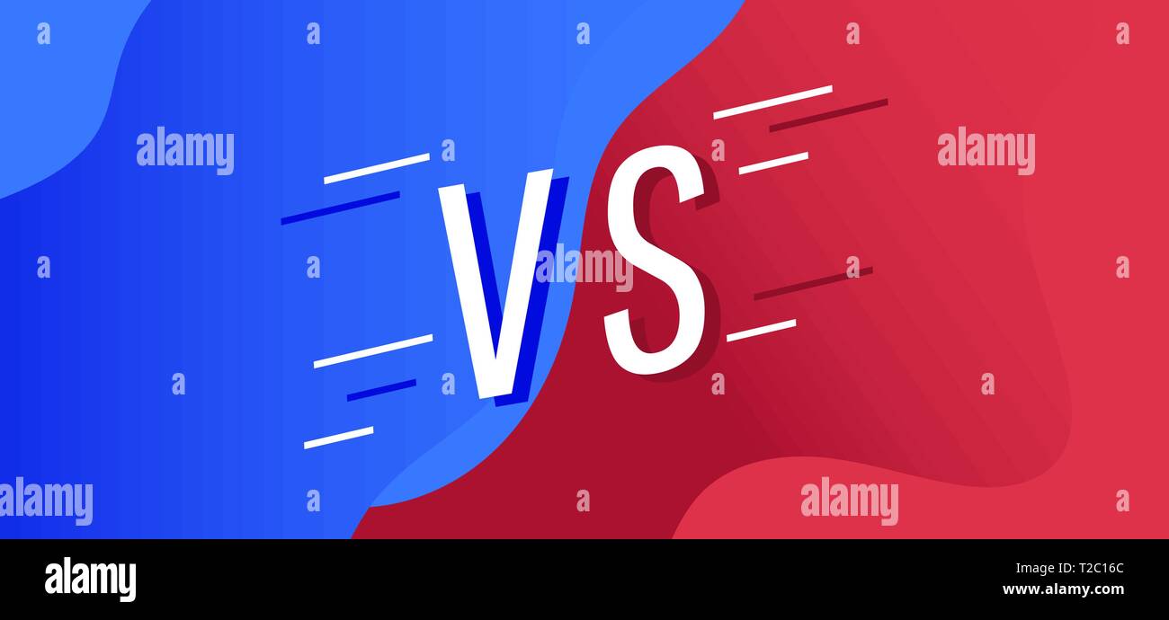 Concept Versus screen. flat modern background battle Stock Vector Image ...