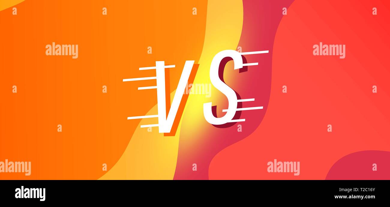 Concept Versus screen. flat modern background battle Stock Vector Image ...