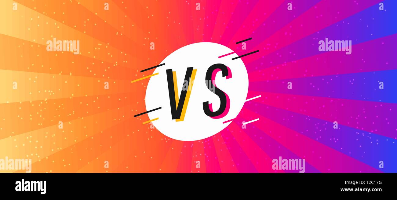 Concept Versus screen. flat modern background battle Stock Vector Image ...