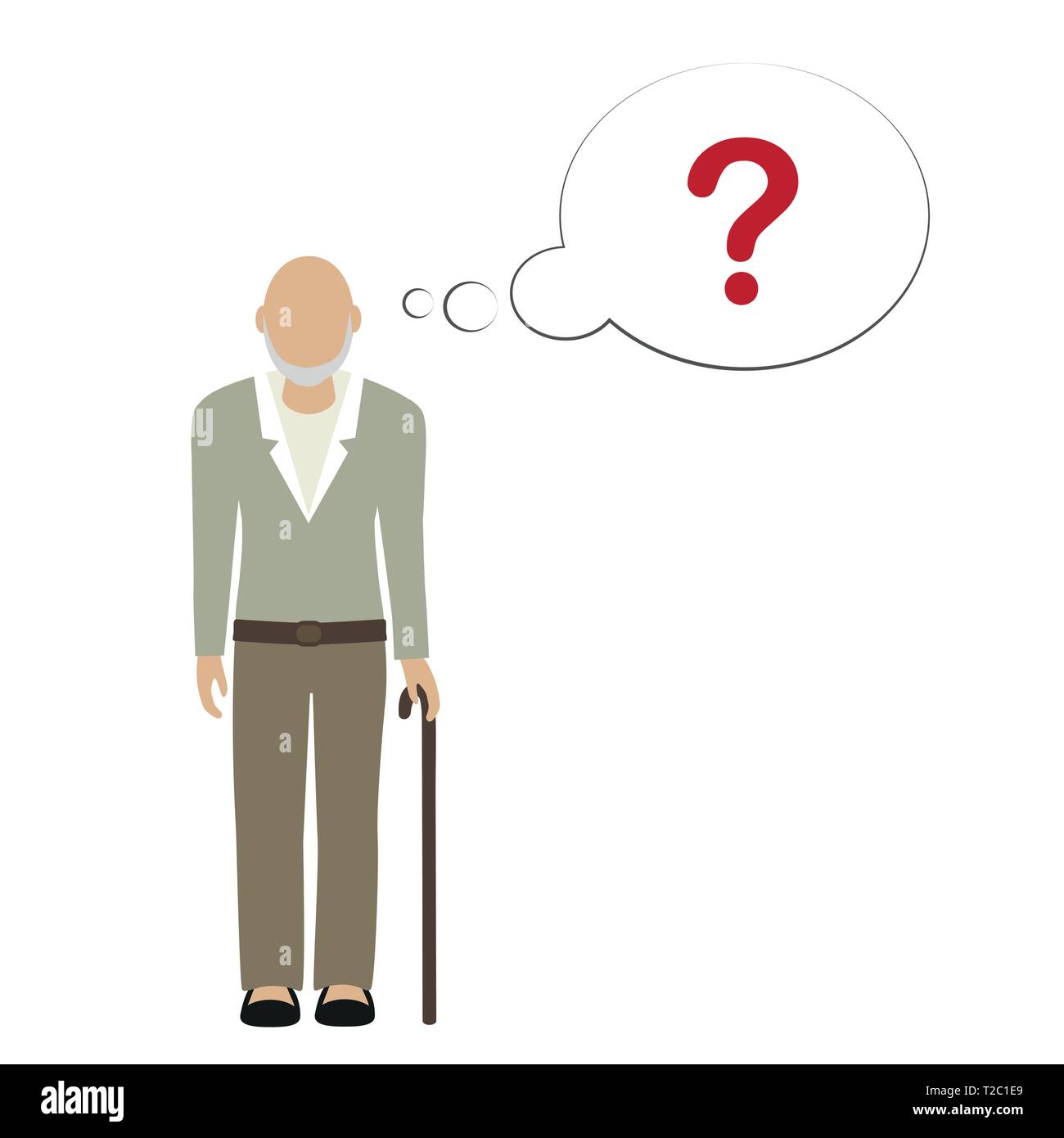 Person Remembering Something Clipart