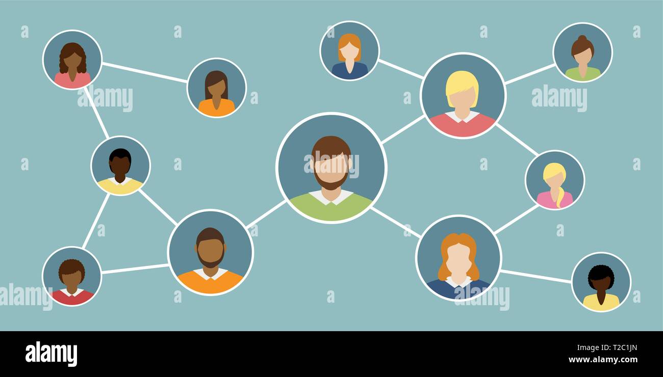 social media network characters concept vector illustration EPS10 Stock ...