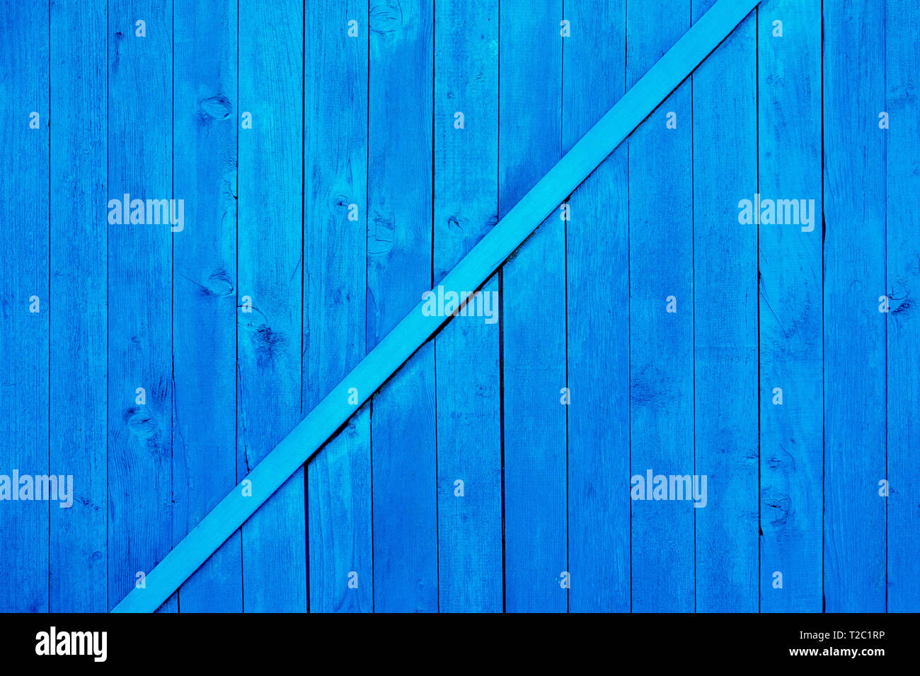 Blue wooden slats background Stock Photo - Alamy